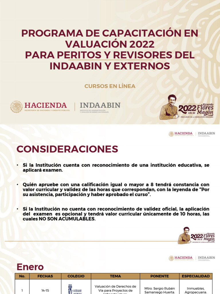Programa_Capacitaci_n_2022 | PDF | Valoración (Finanzas) | Contabilidad financiera