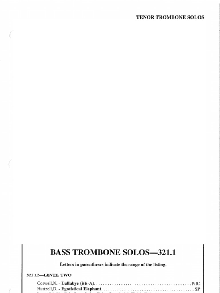 Bass Trombone | PDF