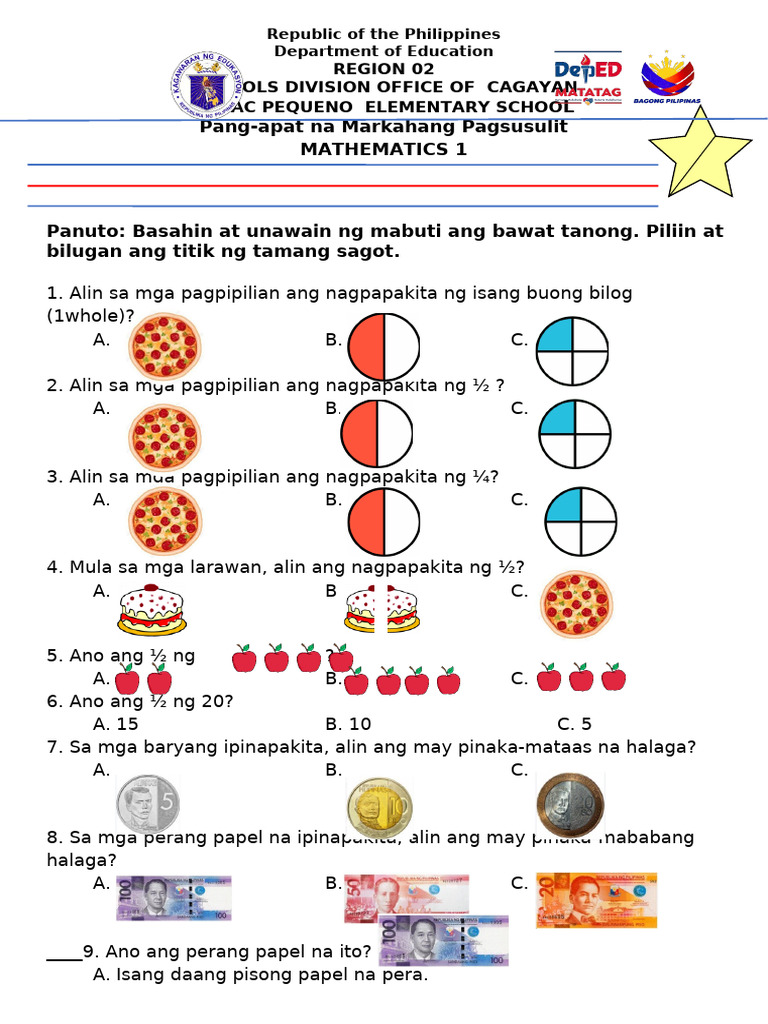 Q4-MATH1-PT-KEY-EDITED | PDF