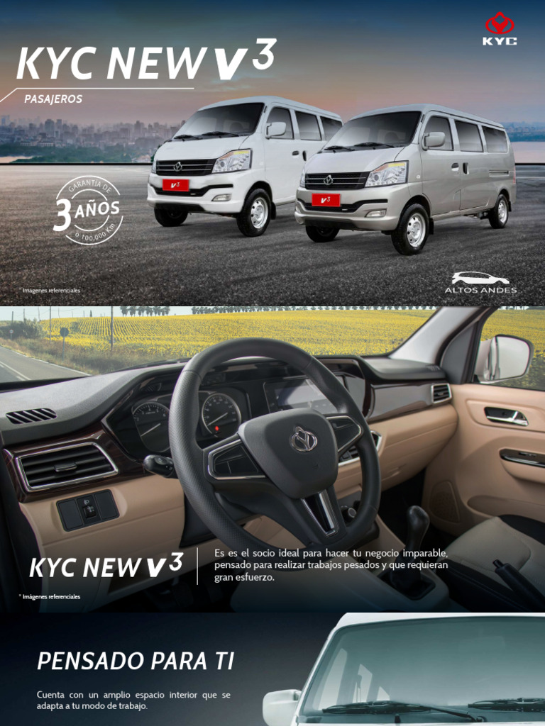 KYC New V3: Ficha Técnica y Pasajeros | PDF | Vehículos | Vehículo de motor