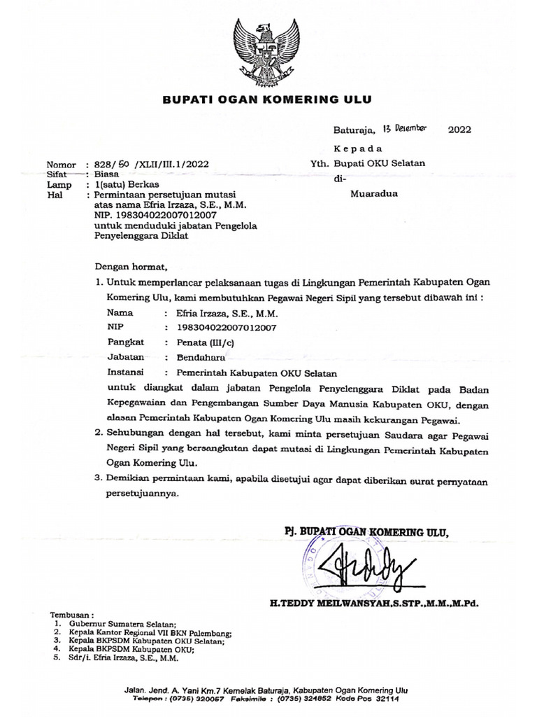 Rekom-mutasi-d1 | PDF