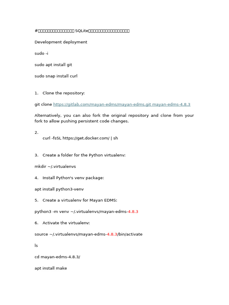 Mayan Edms Development Install | PDF