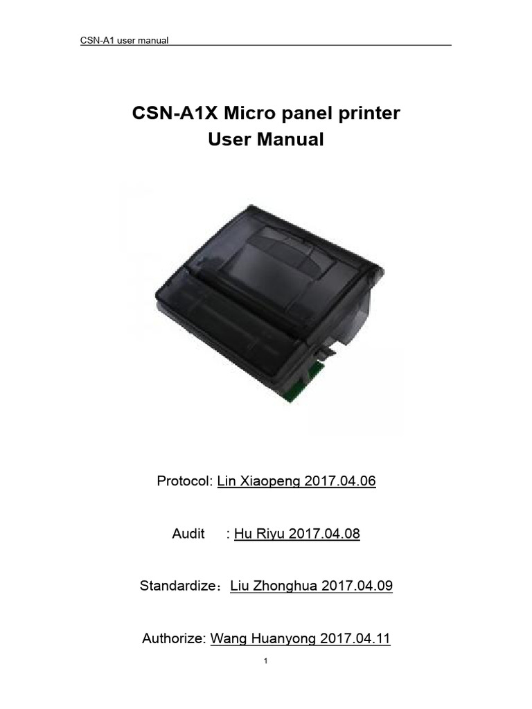 CSN A1x | PDF | Ascii | Printer (Computing)