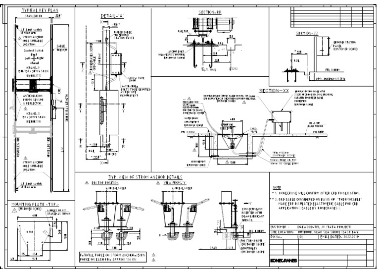 GA Drawing For 150t-15t X 30mtr Span - 18 MTR - R06-SH2 | PDF