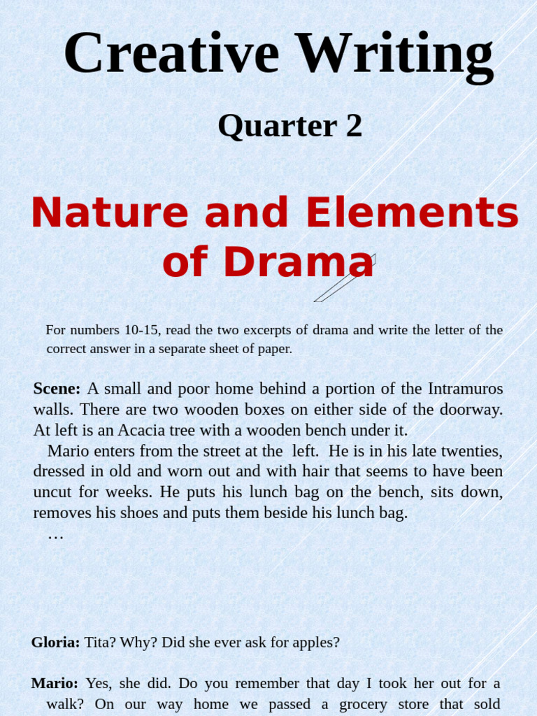 drama-Lesson-3 | PDF | Play (Theatre)