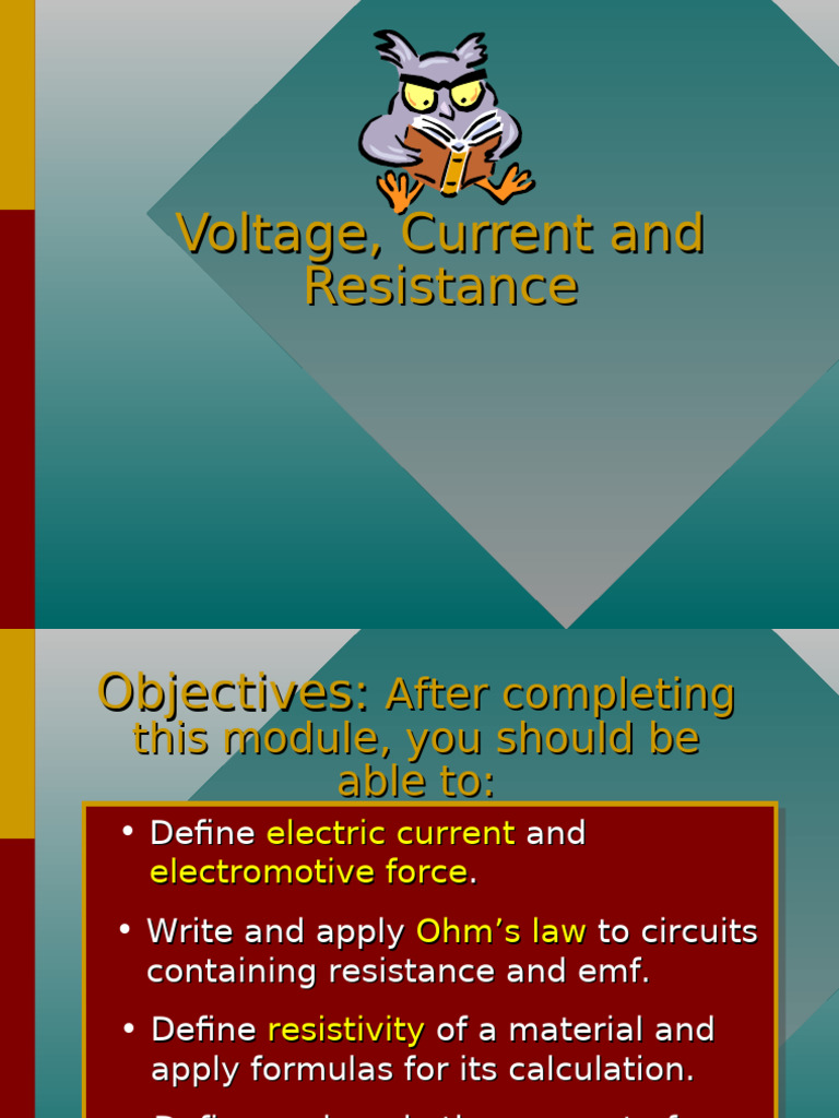 current_and_resistance | PDF | Electric Current | Voltage