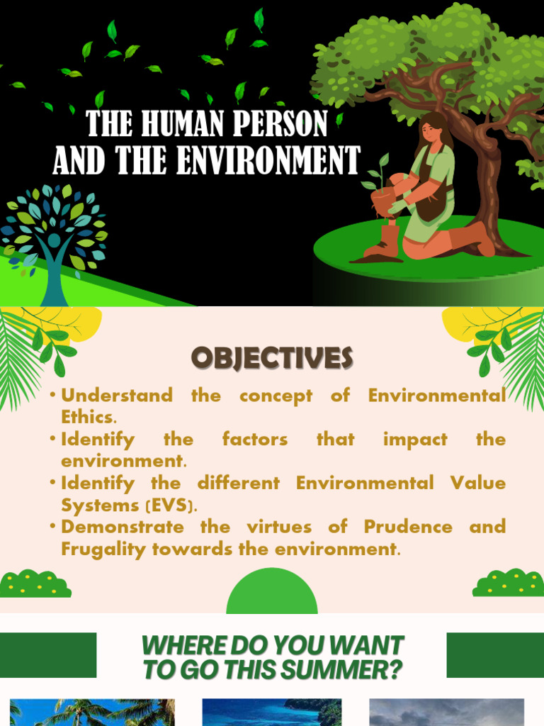 Lesson 4 - The Human Person and the Environment | PDF | Natural ...