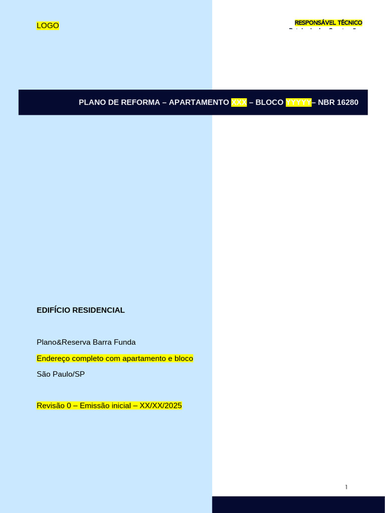 Laudo Técnico de Reforma NBR 16280 | PDF | Desperdício