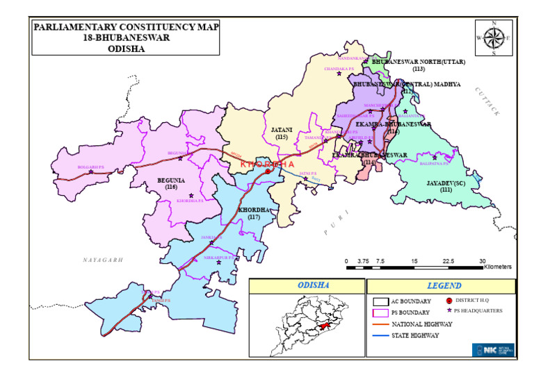 Bhubaneswar Police Station Map | PDF | Road Infrastructure | Road