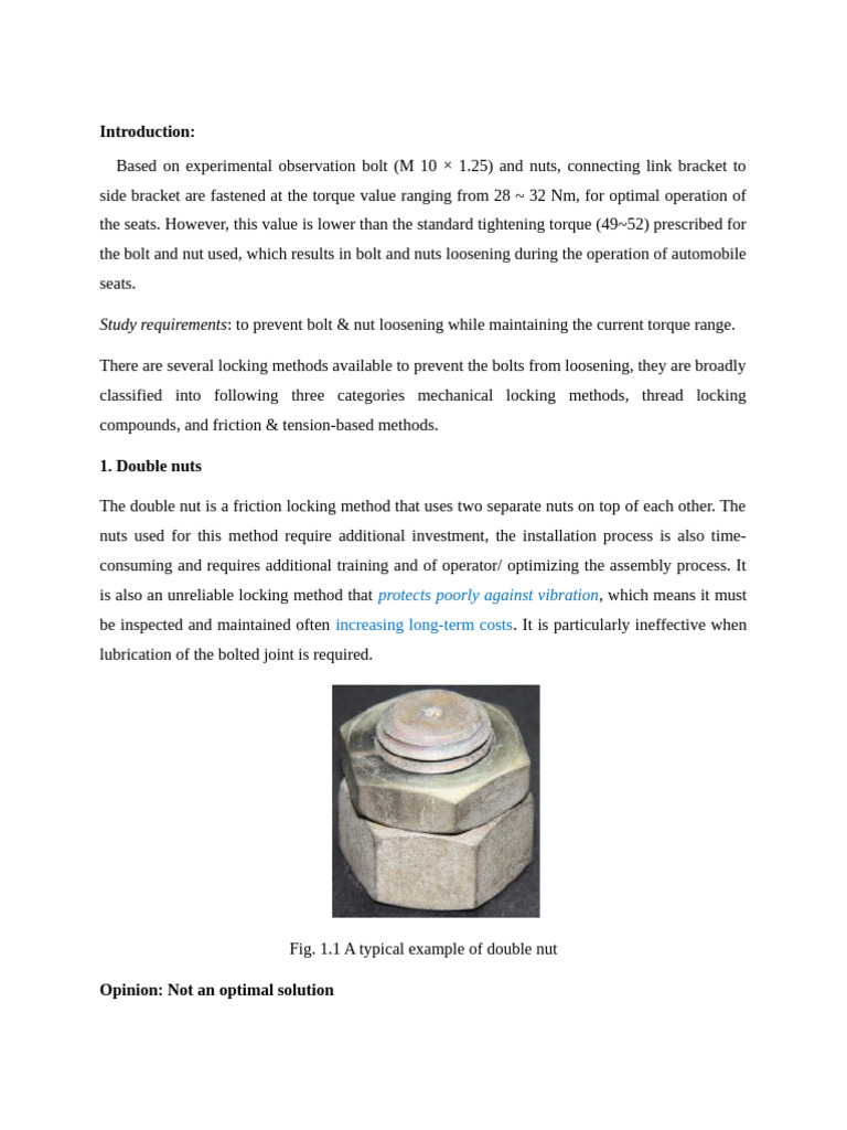 Prevent Bolt & Nut Loosening | PDF | Nut (Hardware) | Screw