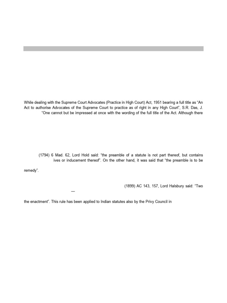 Internal Aids in Statutory Interpretation | PDF | Definition | Bill (Law)