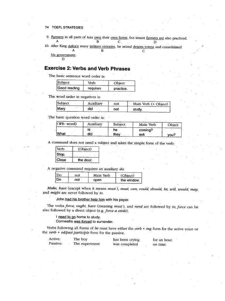 2 Verbs and Verb Phrases | PDF