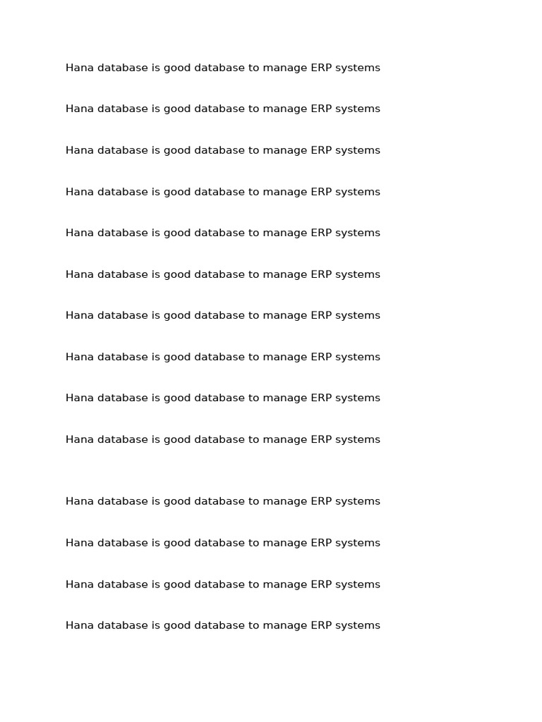 Hana Database 10 | PDF