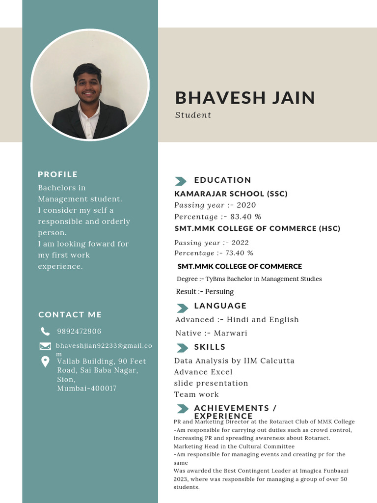 Bhavesh Jain CV PDF | PDF