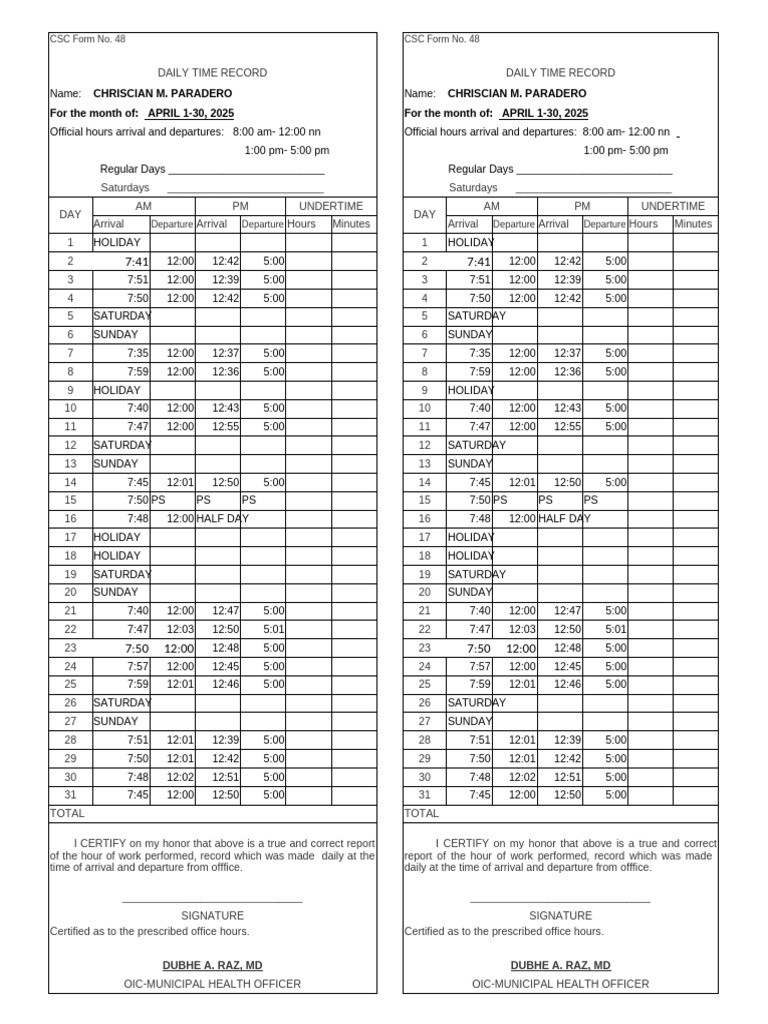Dtr 2024 August Paradero | PDF