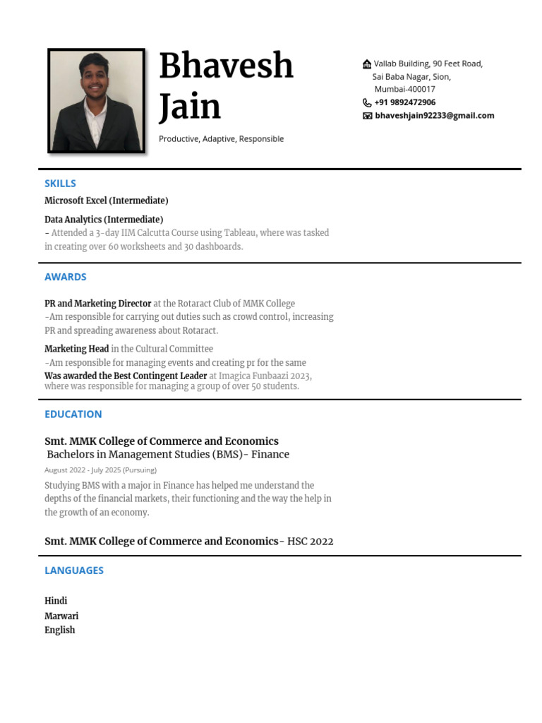 Bhavesh_Jain_CV | PDF
