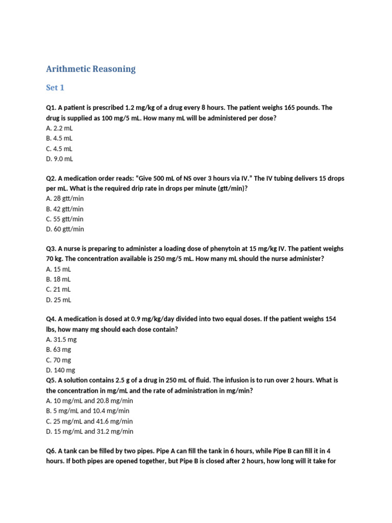 Arithmetic Reasoning Questions | PDF | Interest