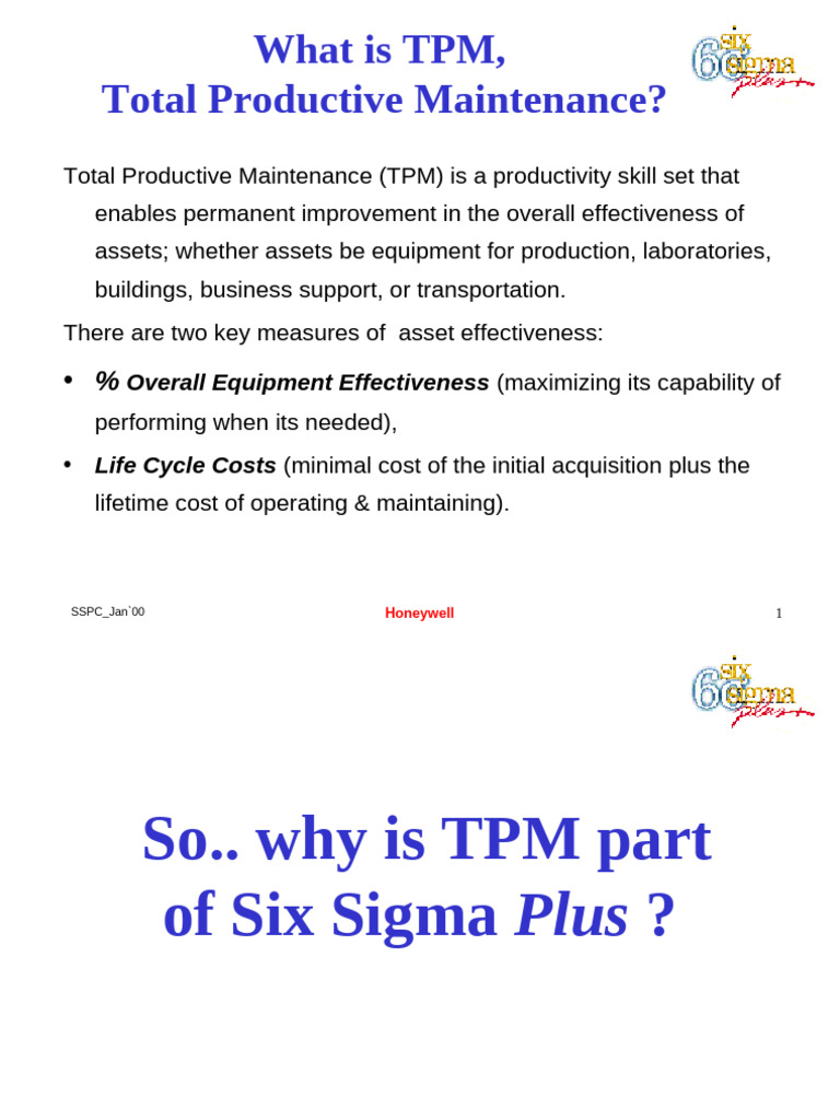 Total Productive Maintenance | PDF | Reliability Engineering