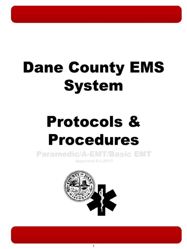 Dane County EMS Protocols Guide | PDF | Emergency Medical Services ...