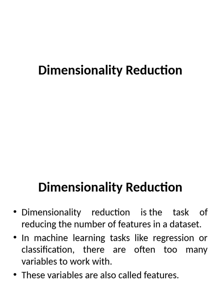 Dimensionality Reduction | PDF | Principal Component Analysis | Eigenvalues And Eigenvectors