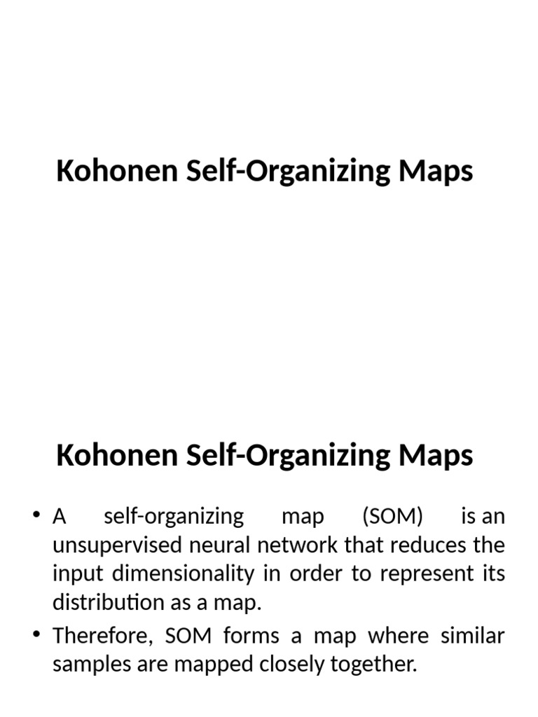 Kohonen Self-Organizing Maps Explained | PDF | Statistical ...