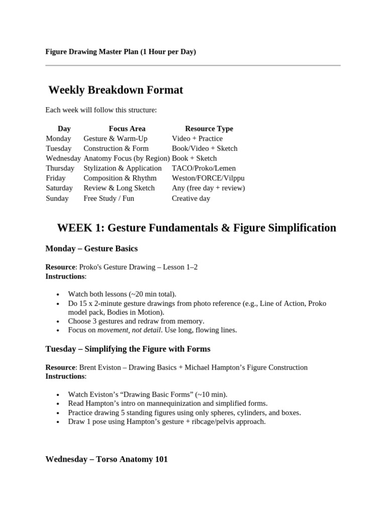Figure Drawing Master Plan | PDF | Figure Drawing | Musculoskeletal System