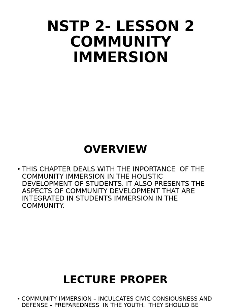 Community Immersion and Development Approaches | PDF | Community ...