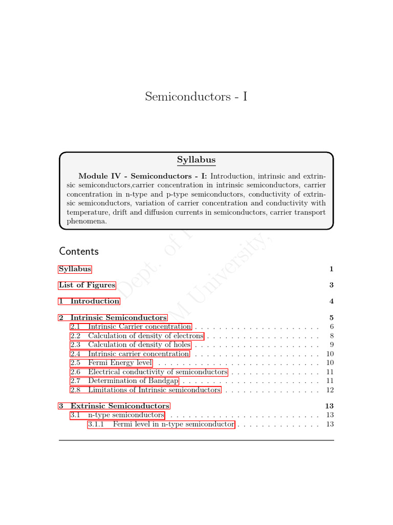 UnitIV Semiconductors | PDF | Semiconductors | Electrical Resistivity And Conductivity