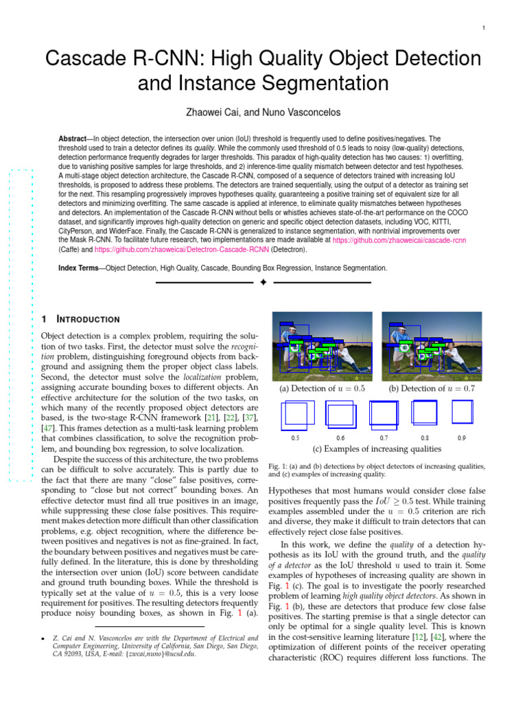 Cascade R-CNN Detection Segmentation | PDF | Image Segmentation | Applied Mathematics