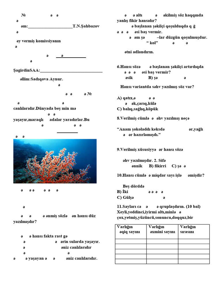 AzЙ™rbaycan dili ksq-5 (3) | PDF