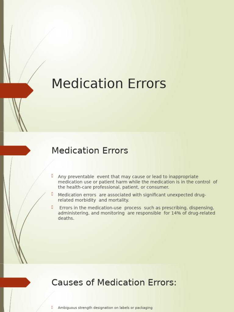 Medication Errors | PDF | Medical Error | Medical Prescription