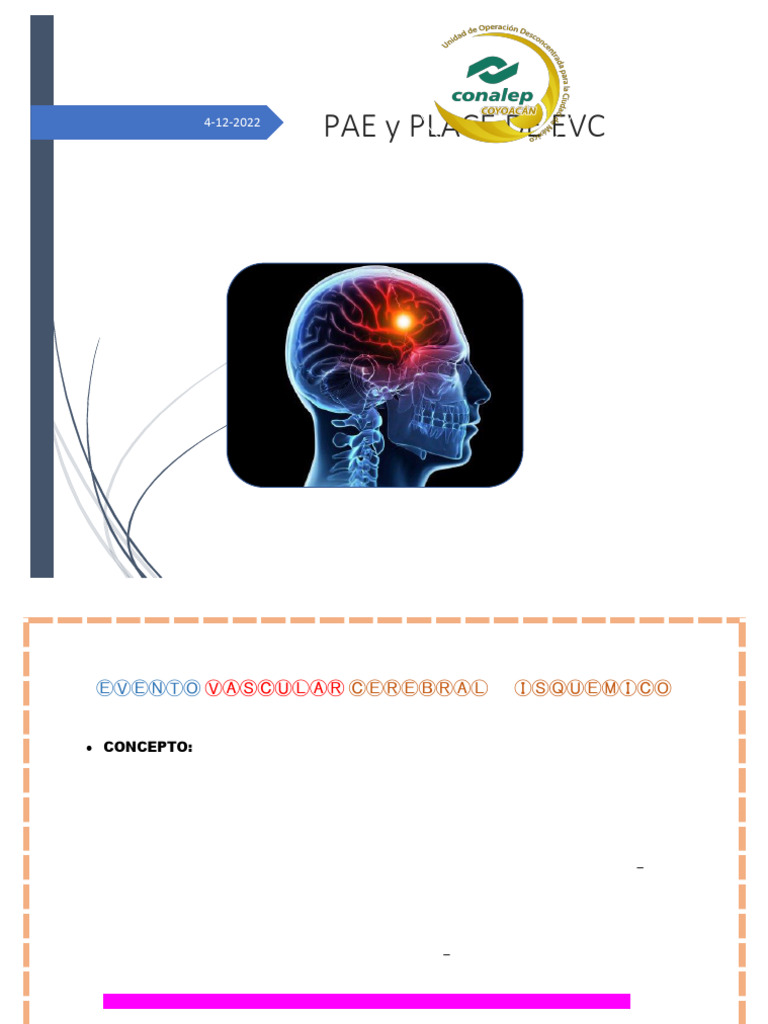 PAE y PLACE DE EVC 1 | PDF | Carrera | Isquemia