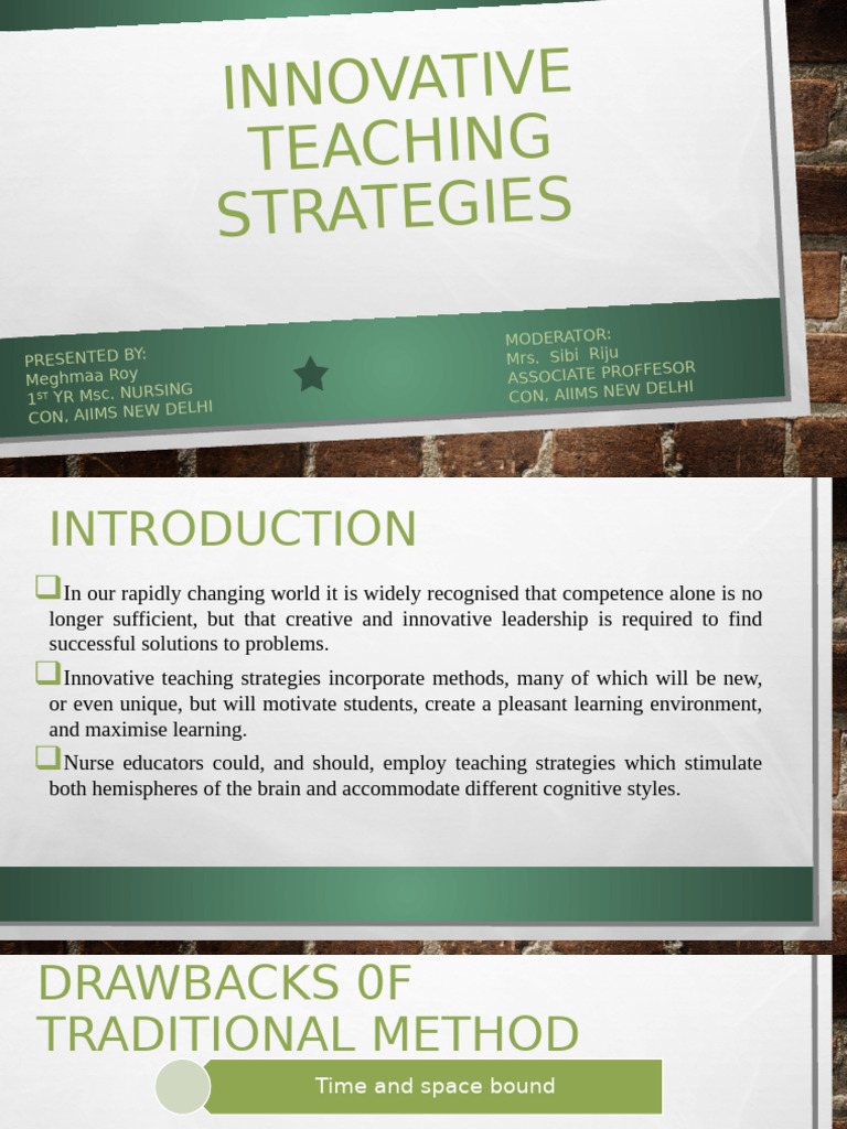 INNOVATIVE TEACHING STRATEGIES (Autosaved) | PDF | Simulation | Learning