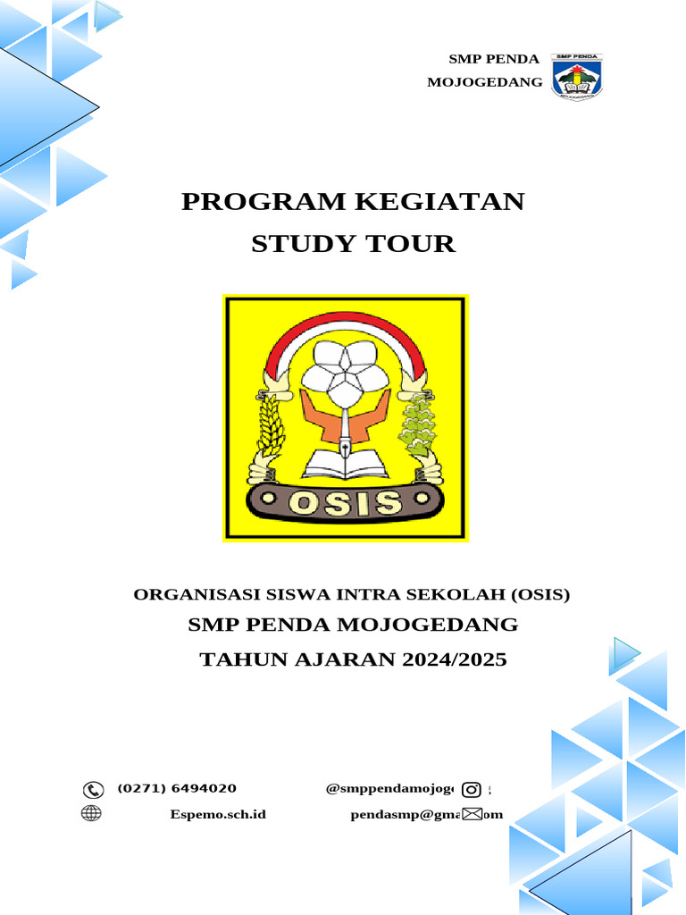 Study Tour SMP Penda Mojogedang 2025 | PDF