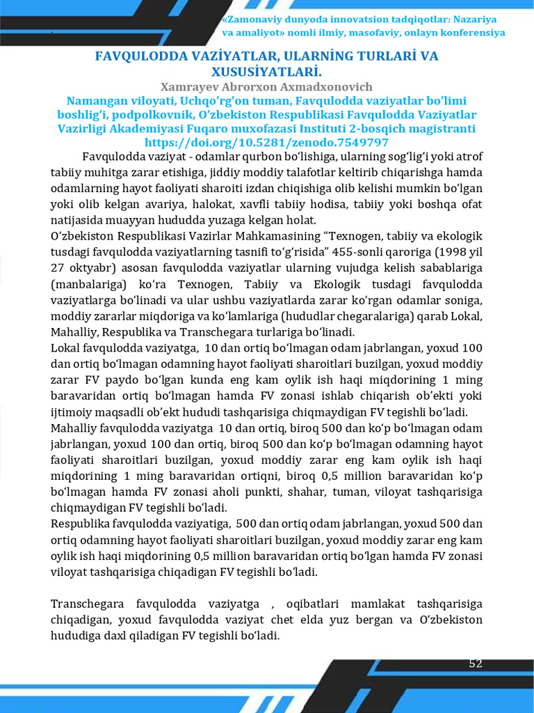 FV Ga Tasnif Va Uning Turlari | PDF