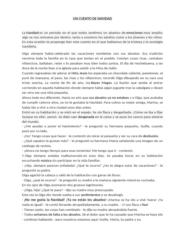 UN CUENTO DE NAVIDAD | PDF | Villancicos | Navidad