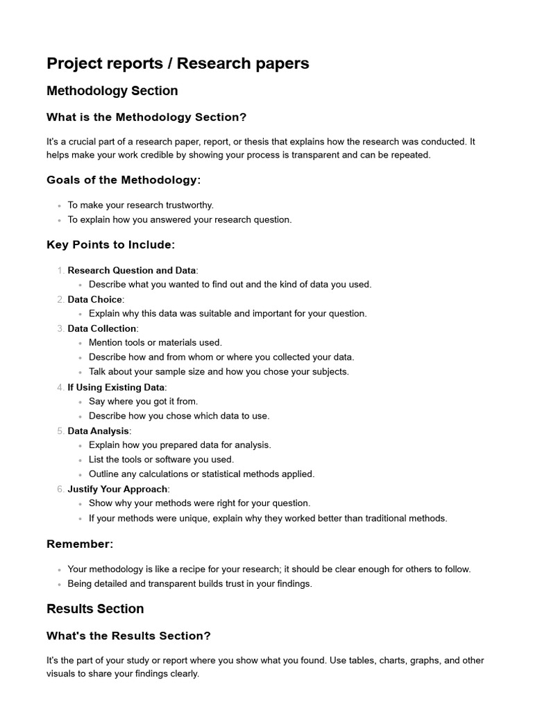 9 Project Reports, Research Papers | PDF | Pie Chart | Scientific Method