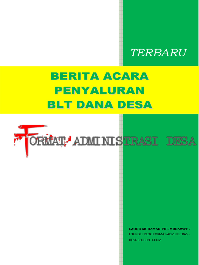 Berita Acara Penyaluran BLT Dana Desa | PDF