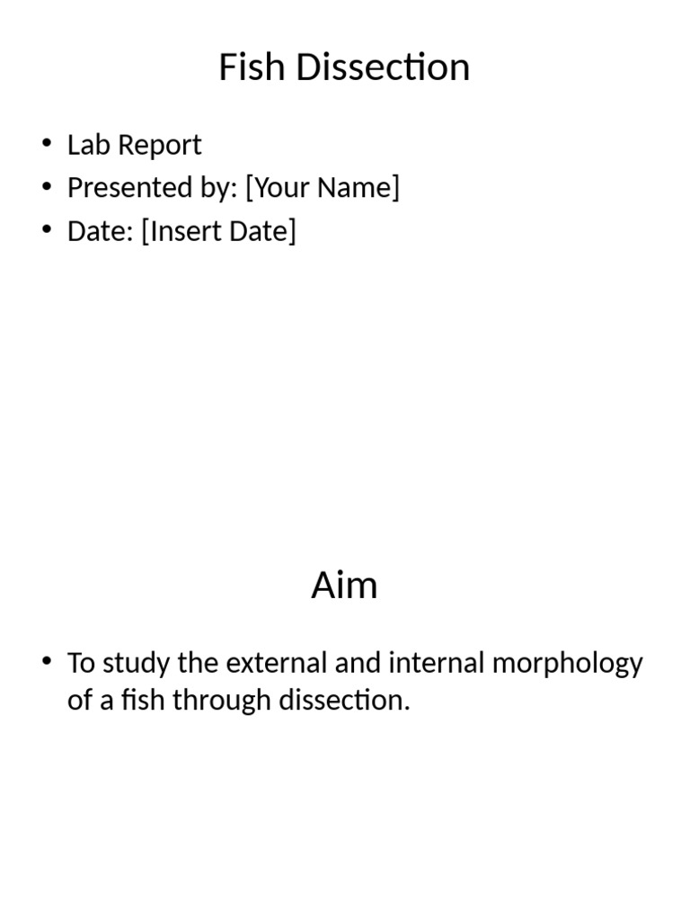 Fish Dissection | PDF