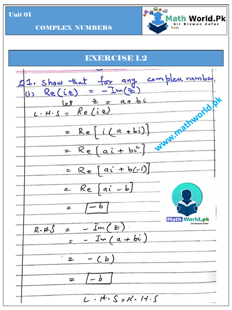 Ex. 1.2 FSC Part-1 National Foundation Book | PDF