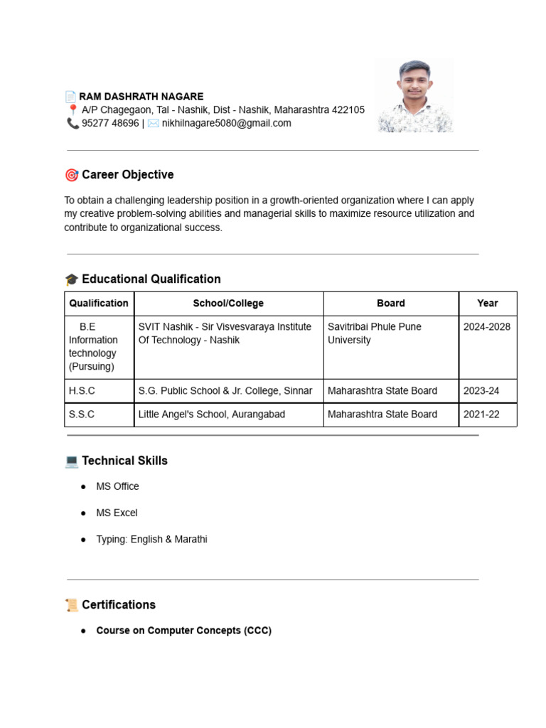 ? RAM DASHRATH NAGARE (1) | PDF
