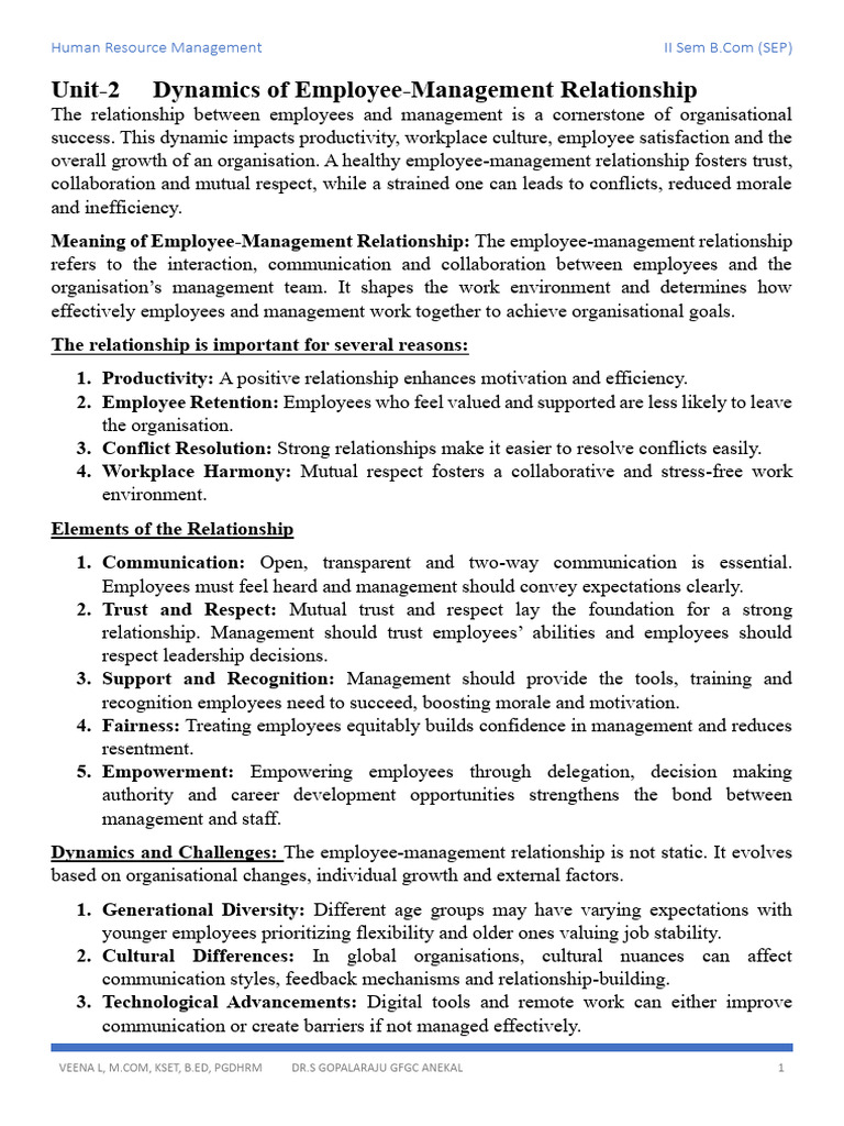 Unit-2 Human Resource Management | PDF | Recruitment | Employee Retention