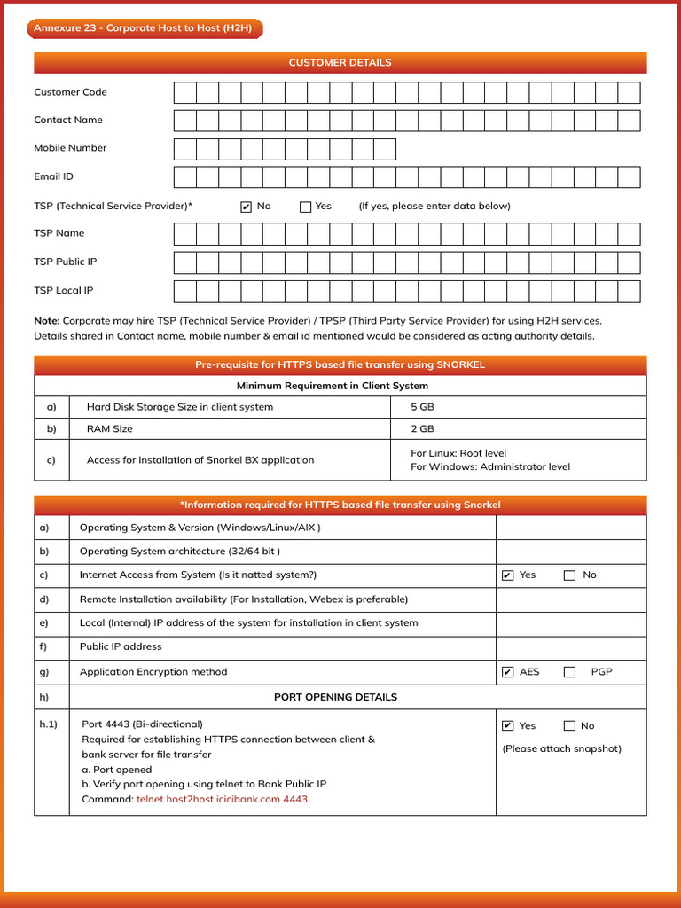 Annexure 23 - H2H - Host To Host - 5aug24 - 1 | PDF | File Transfer ...
