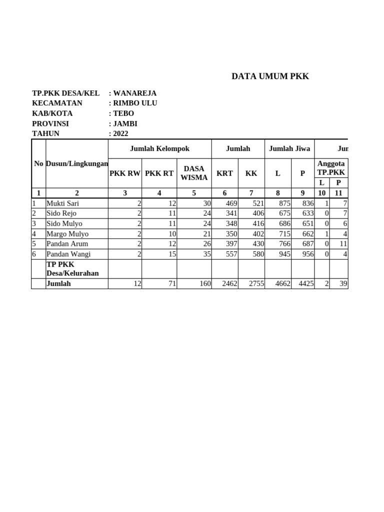 Laporan Tahunan PKK 2022 | PDF