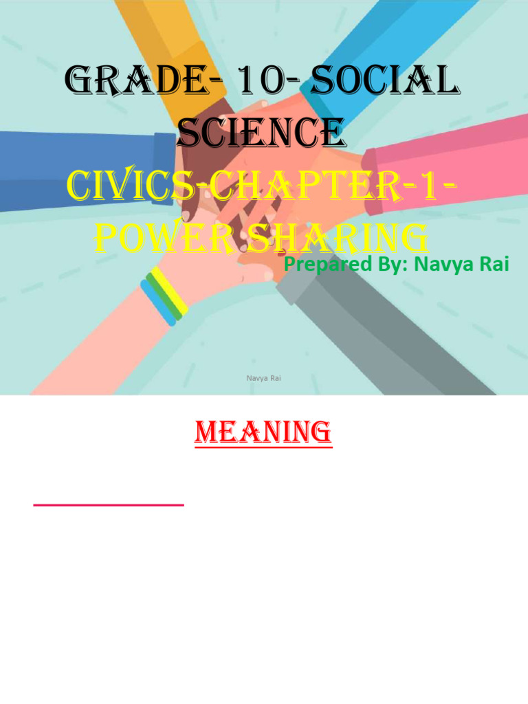 Grade - 10 SS CH - 1 - Power Sharing | PDF | Sri Lanka