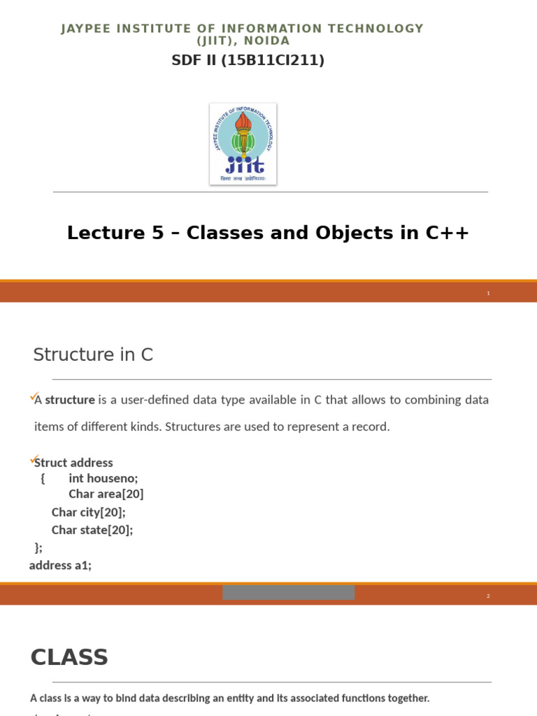 L5 - Classes and Objects C++ | PDF | Class (Computer Programming) | C++