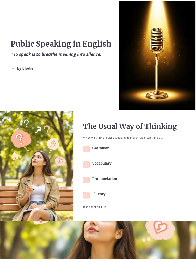 Speaking in public - Introduction | PDF