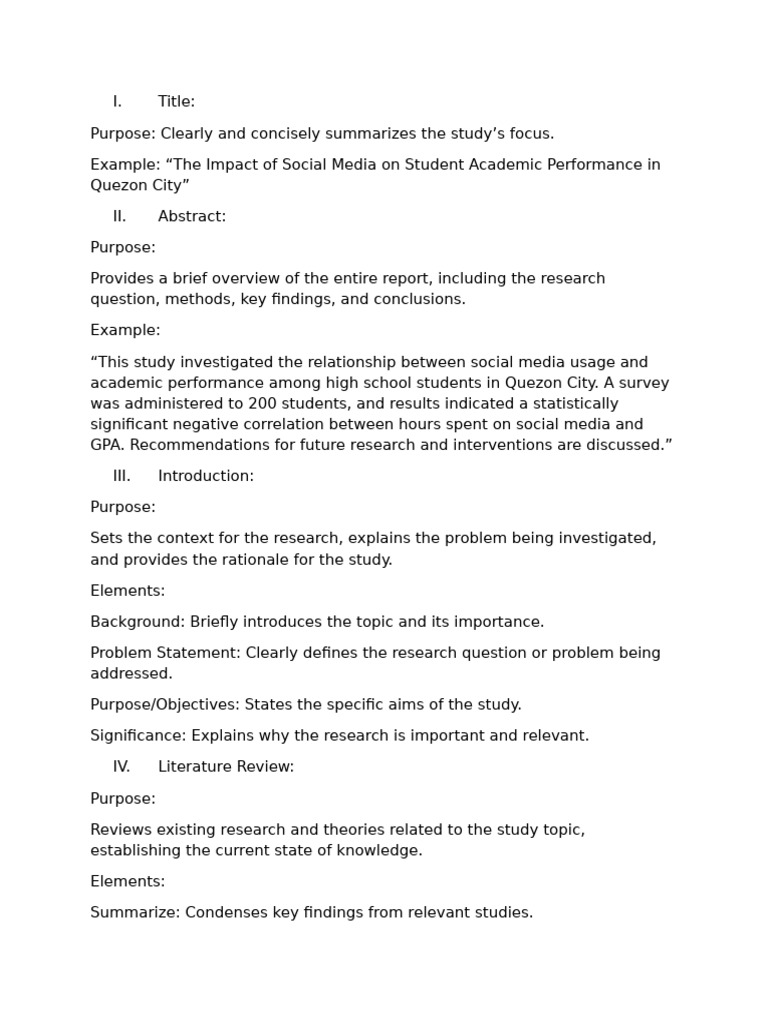 Research Report Sample Format | PDF | Data | Methodology