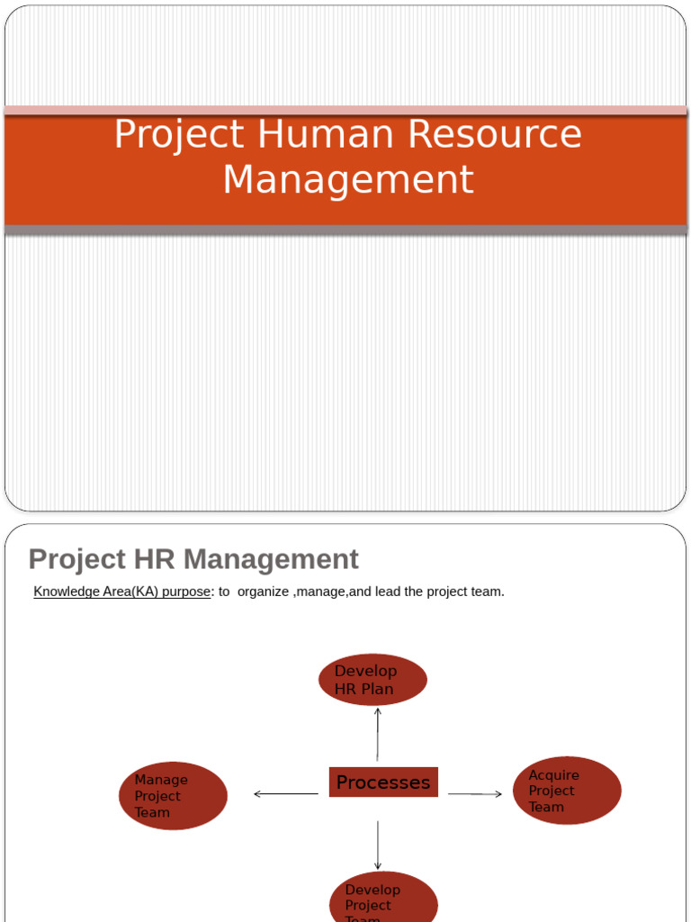 Project Human Resource Management Guide | PDF | Motivational | Motivation