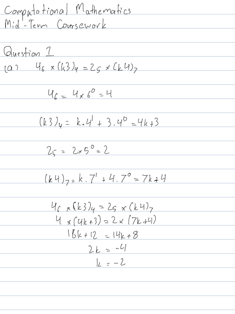 Computational Mathematics Midterm Questions | PDF | Arithmetic | Numbers